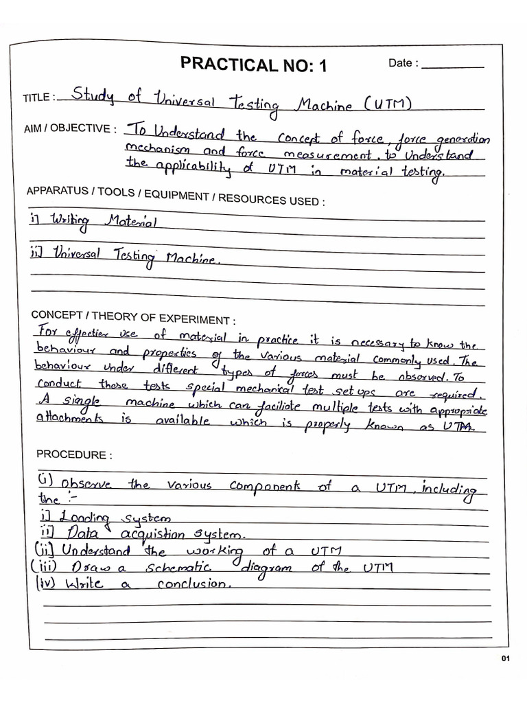 Universal Testing Machine | PDF