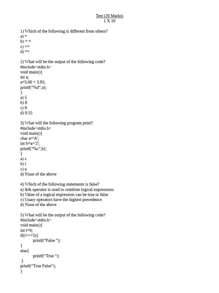 zz1004D SampleQuestions | PDF | Programming Paradigms | Computer Programming