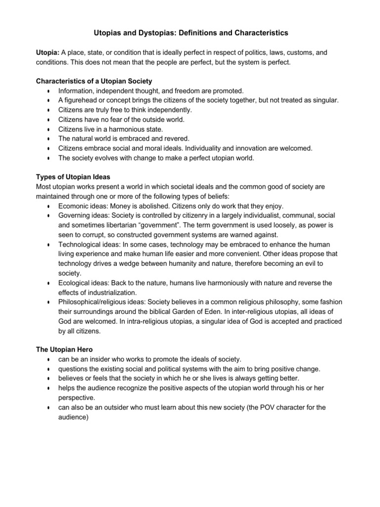 Utopias and Dystopias | Download Free PDF | Dystopia | Utopia