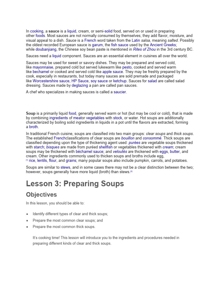 Soup | PDF | Sauce | Soup