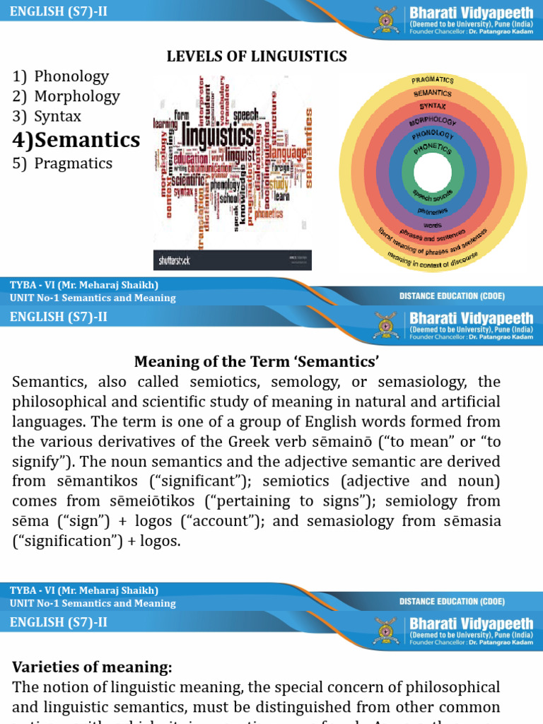 English (S7) - II | PDF | Linguistics | Semiotics
