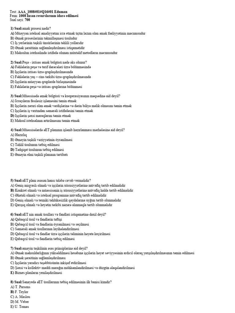 1008 Nsan Resurslar N N Idar Edilm Si - Az | PDF