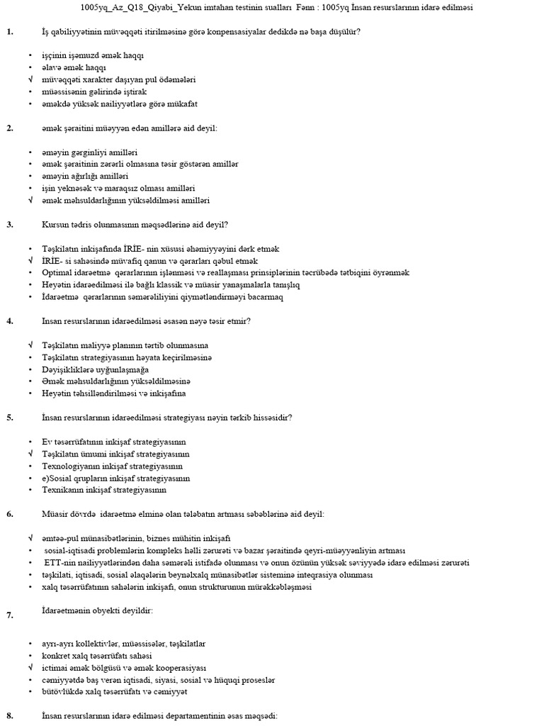 1005yq Nsan Resurslar N N Idar Edilm Si - AZ | PDF 1005yq Nsan Resurslar N N Idar Edilm Si - AZ | PDF