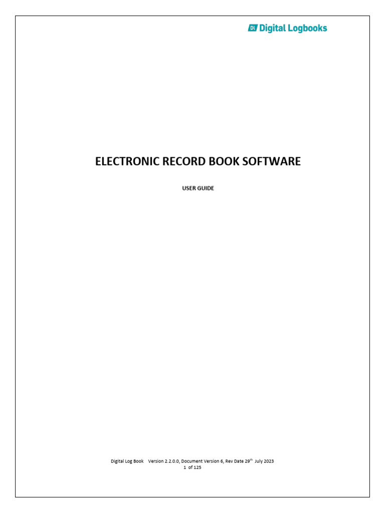 Digital Log Book User Guide 2.2.0.0 | PDF | Login | User (Computing)