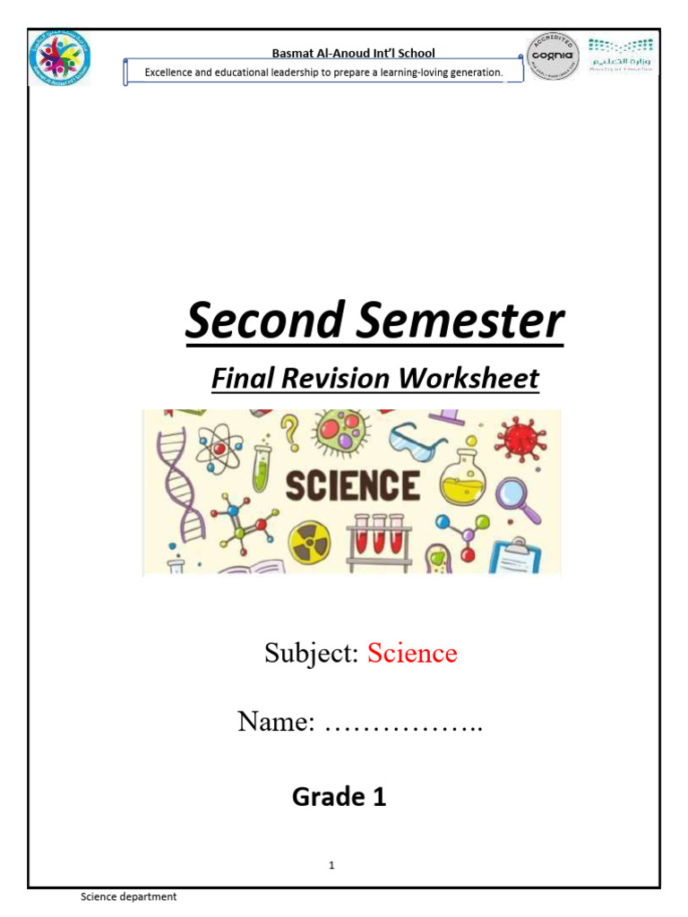 Revision Sheet With Answers-Science - Gr1 - Term2 | Download Free PDF | Shadow | Light