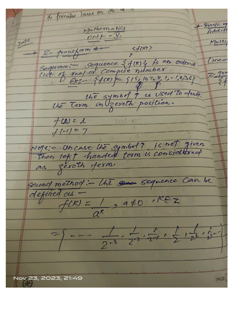 Sahil Mathematics Z Transform | PDF