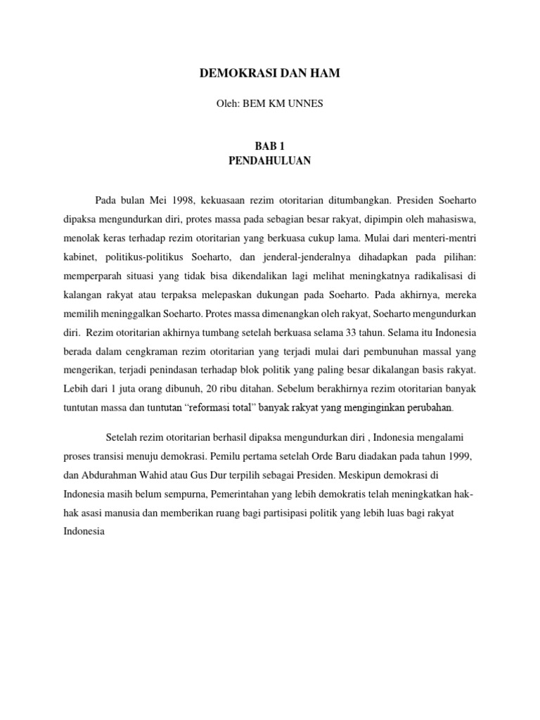 Demokrasi Dan Ham | PDF