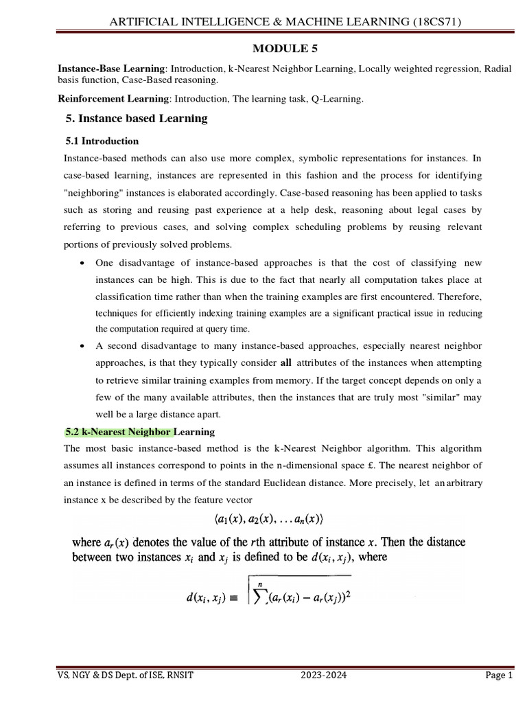 Ai&ml Module 5 Final | Download Free PDF | Mathematics | Machine Learning