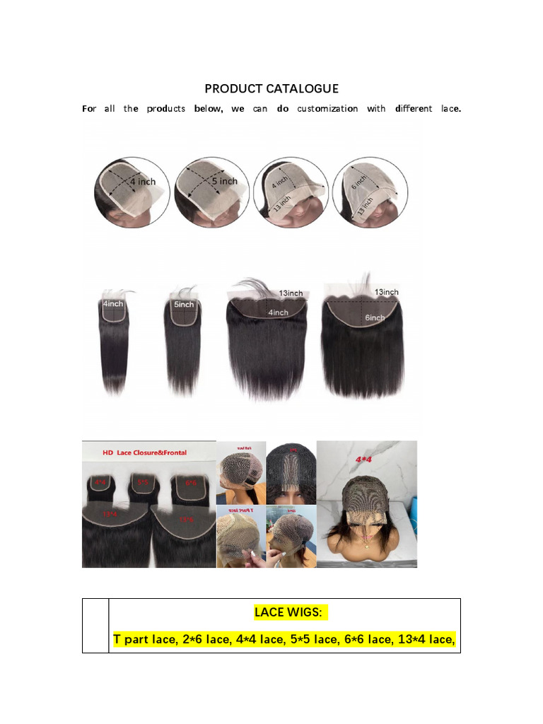 Human Hair Wigs and Bundles Catalogue-2022 | PDF