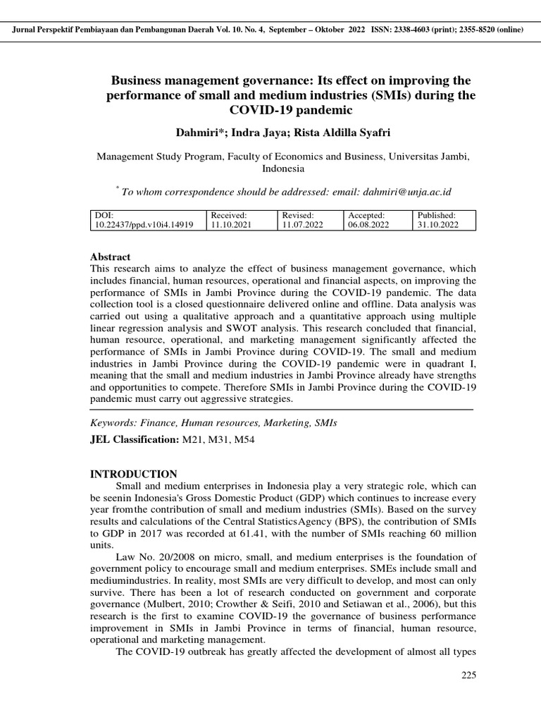Business Management Governance Its Effect On Impro Download Free Pdf Coefficient Of