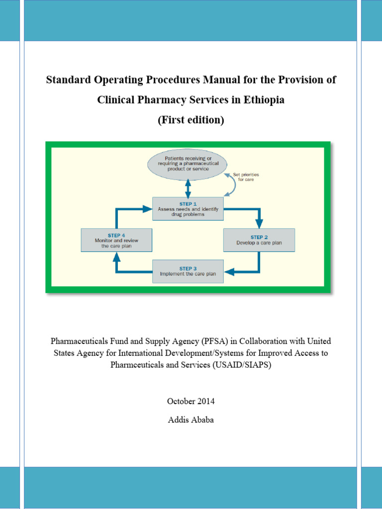 SOPs For The Provision of Clinical Pharmacy Services - Final Draft | PDF | Pharmacy | Patient