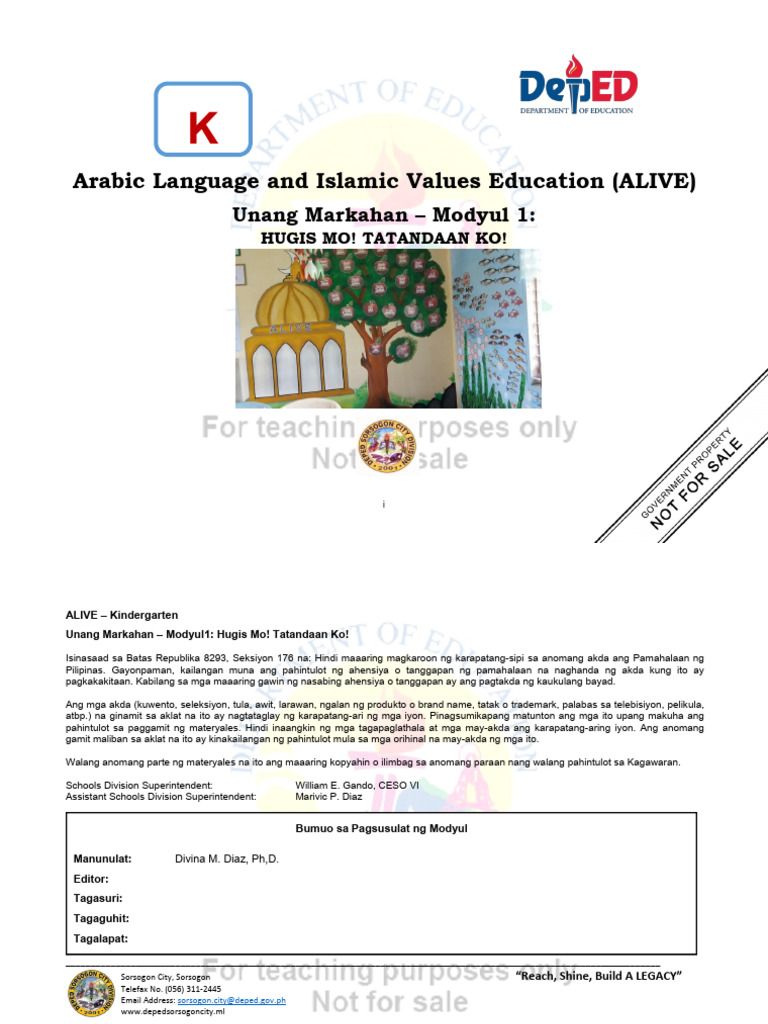 Kinder ALIVE Q1 Module 1 | PDF