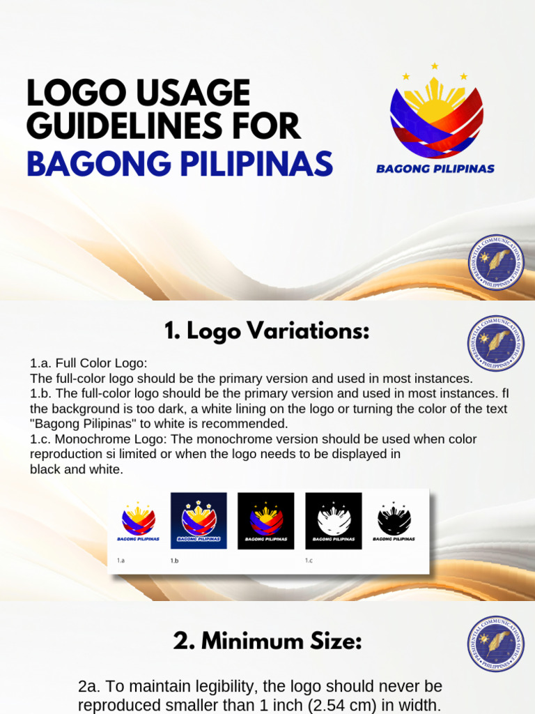 Bagong Pilipinas Guidelines | PDF | Typography | Logos