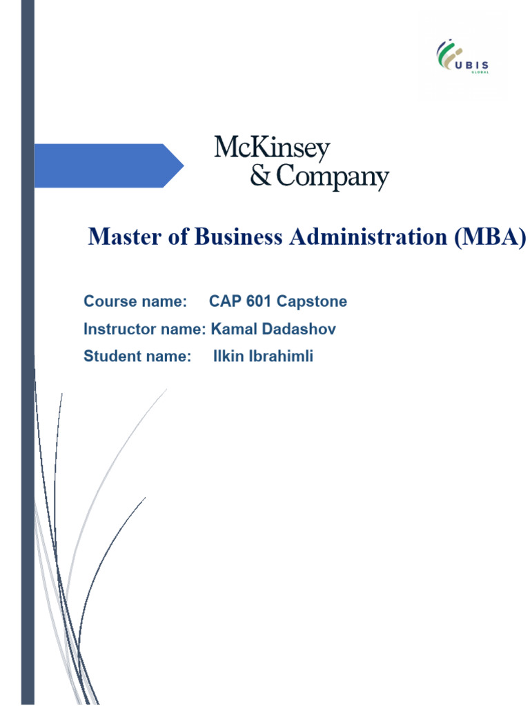 UBIS Capstone Case Study | PDF | Strategic Management | Mc Kinsey & Company