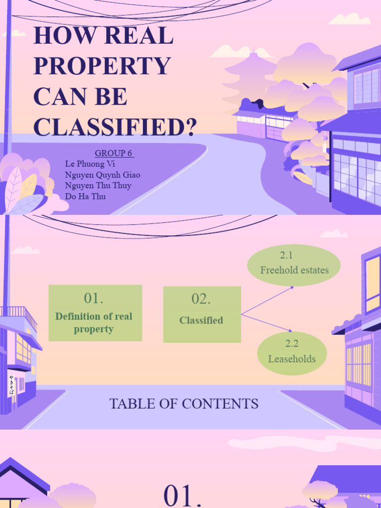 Classification of Real Property Types | PDF | Fee Simple | Lease