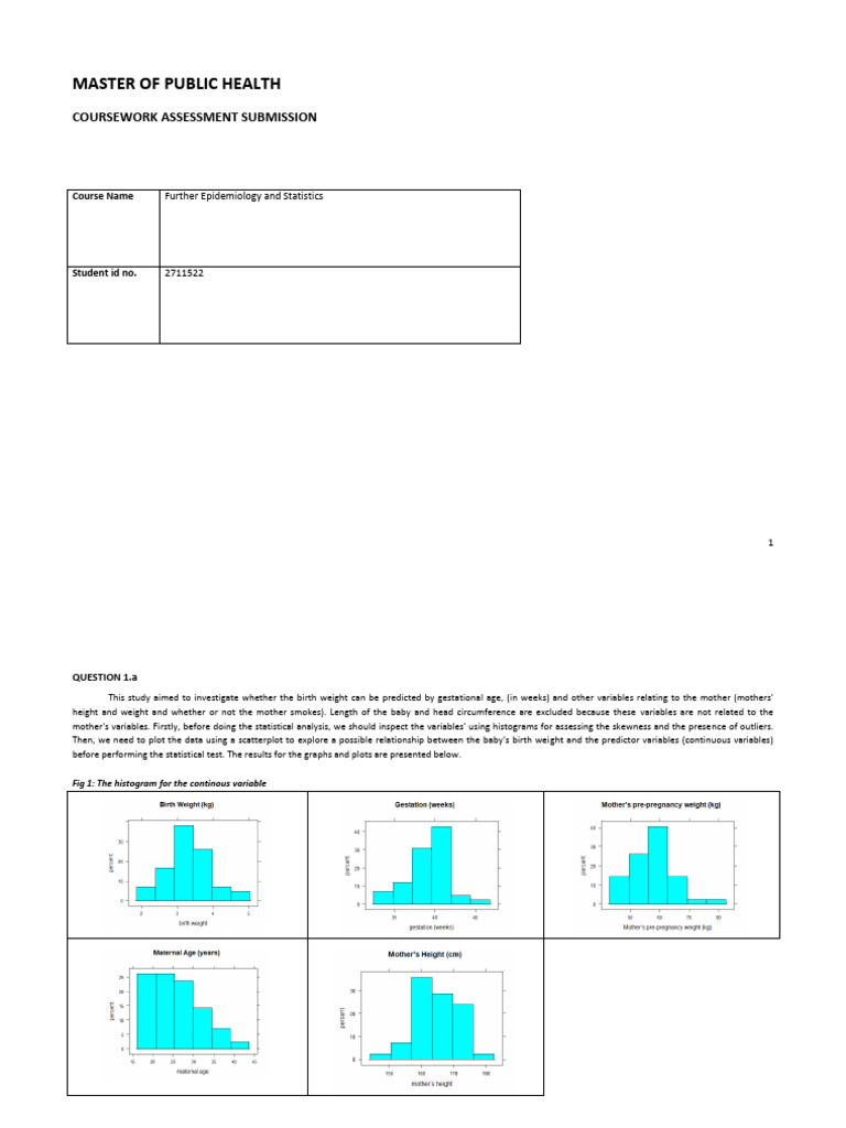 Further Statistics | PDF | Coefficient Of Determination | Errors And Residuals