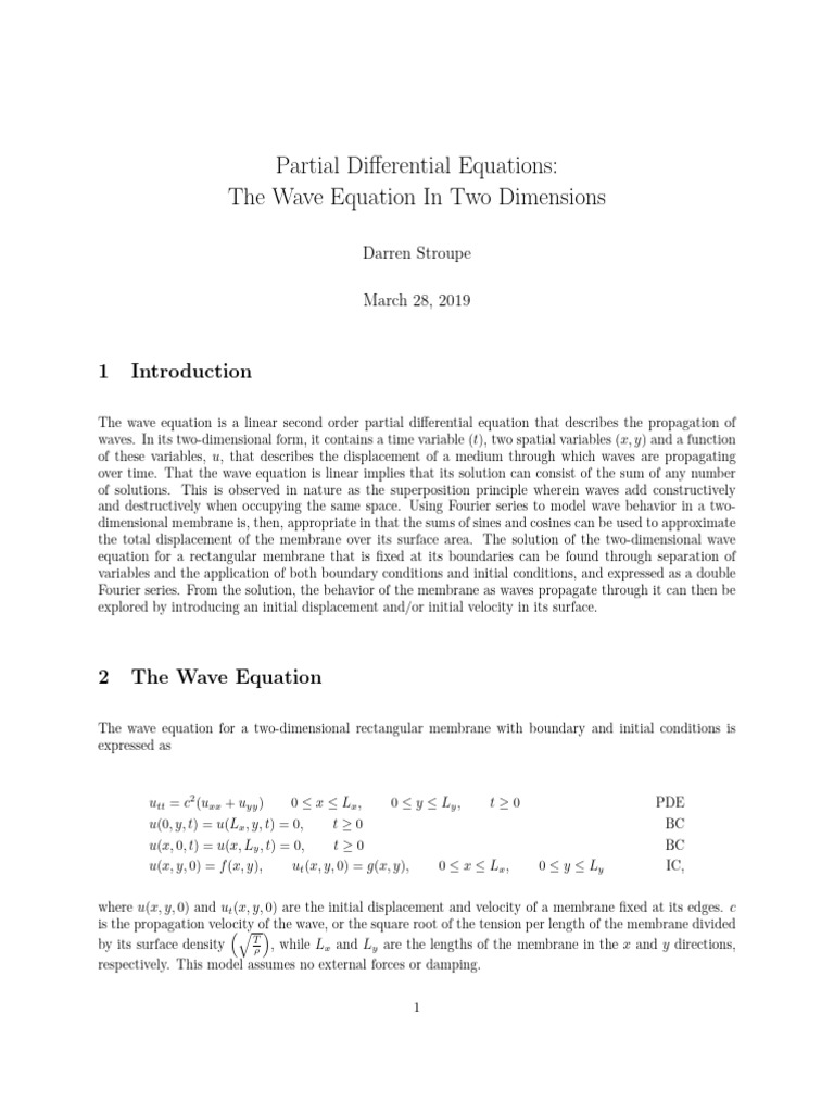 12-2D Wave Equation Stroupe | PDF