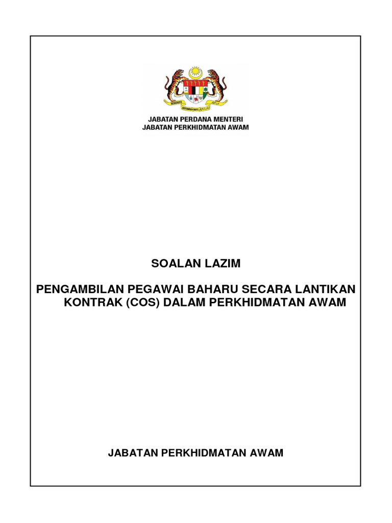 FAQ Siaran Media 24012024 Kontrak Interim Kerajaan | PDF