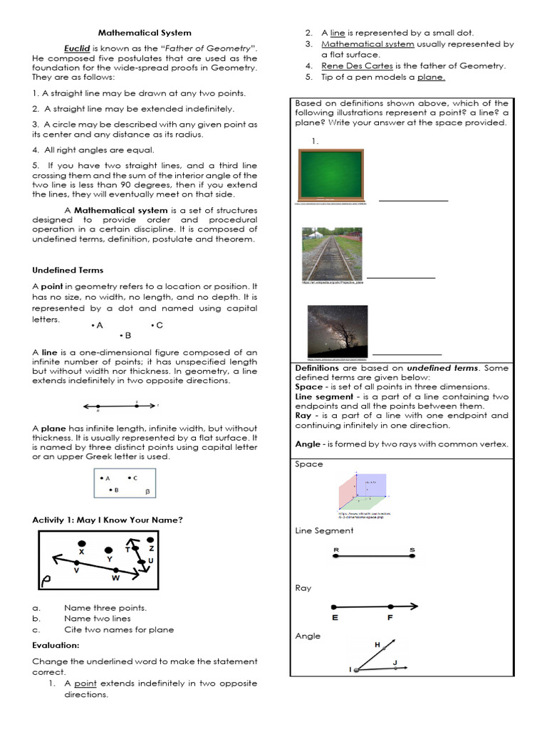 Mathematical System | Download Free PDF | Line (Geometry) | Angle