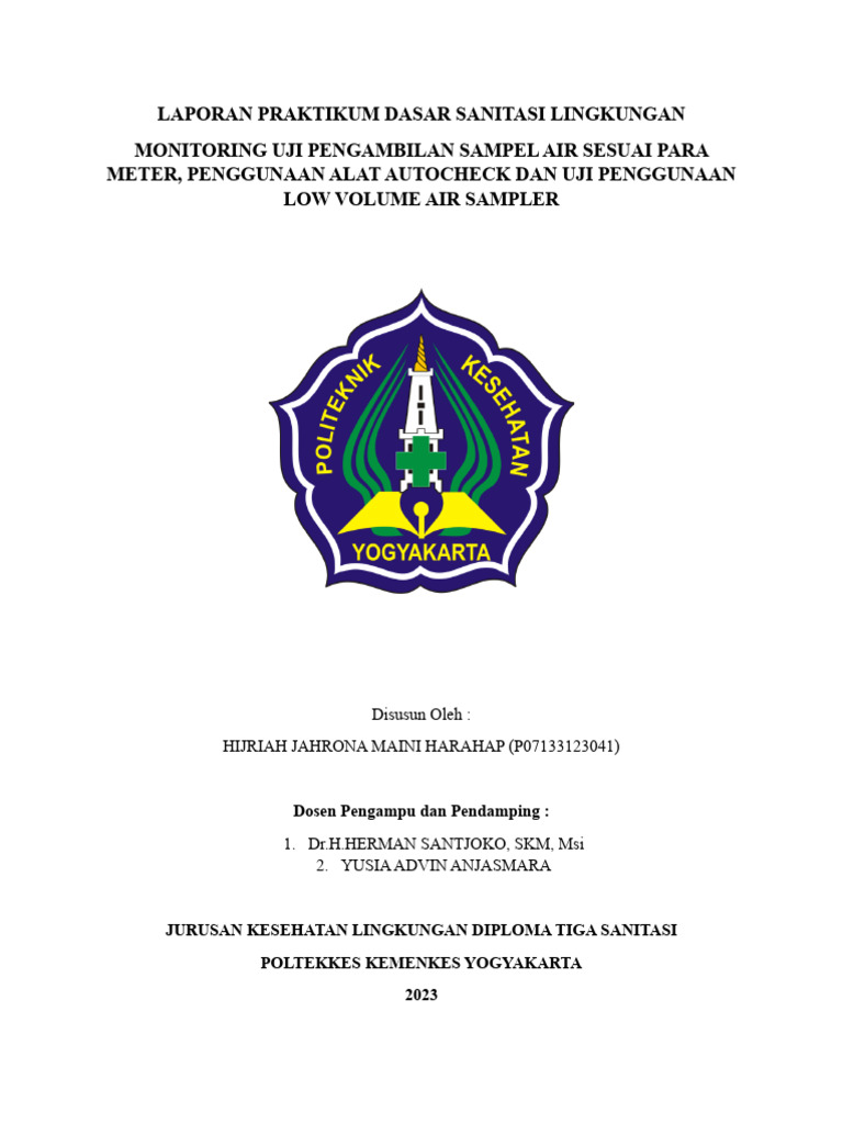 Praktikum Pengambilan Sampel Air & Udara | PDF