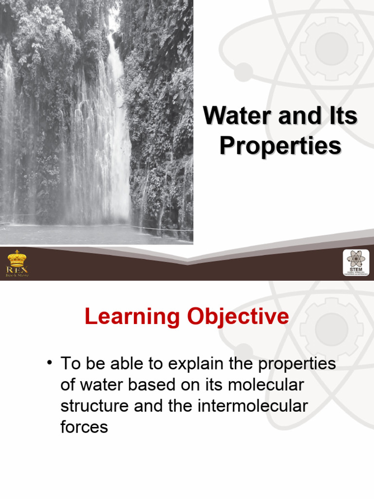 Properties of Water Liquids | PDF | Chemical Bond | Water