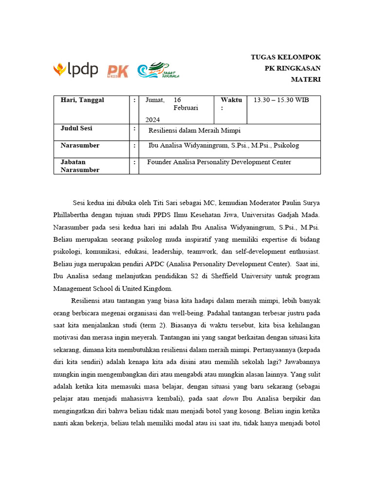 Pk-225 Tugas 003-K-pkd Ringkasan Materi h4 Sesi 2 Nuarai | PDF