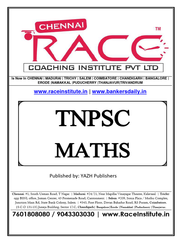 TNPSC Maths Simplification Guide | PDF | Mathematics | Elementary ...