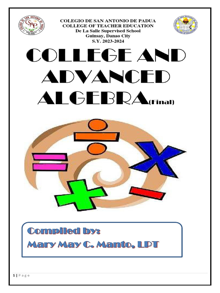 College and Adavnced Algebra Final Module (Autosaved) | PDF