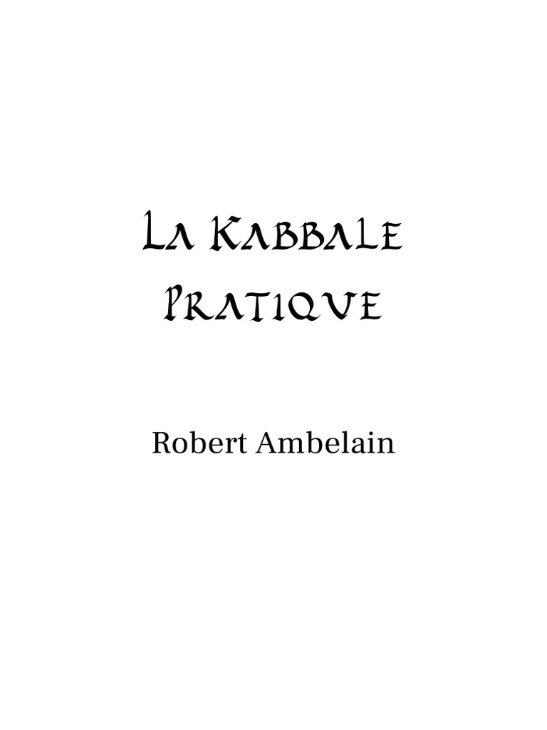 Introduction à la Kabbale Pratique | PDF | Talmud | Judaïsme