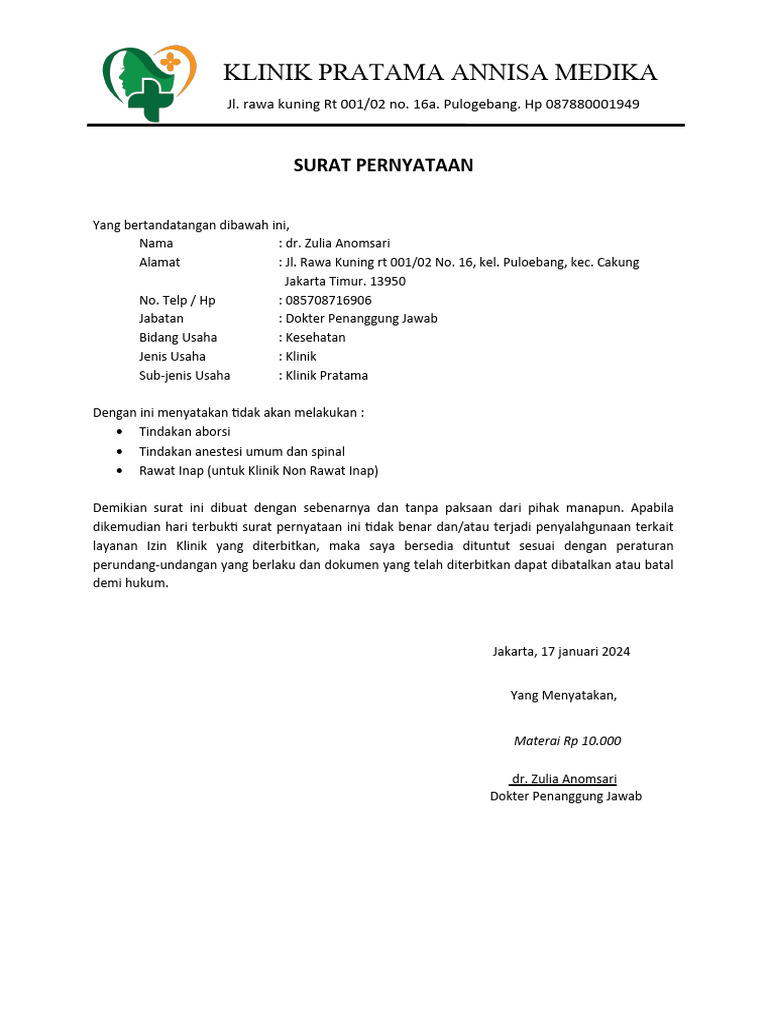 Kop Surat Klinik | PDF