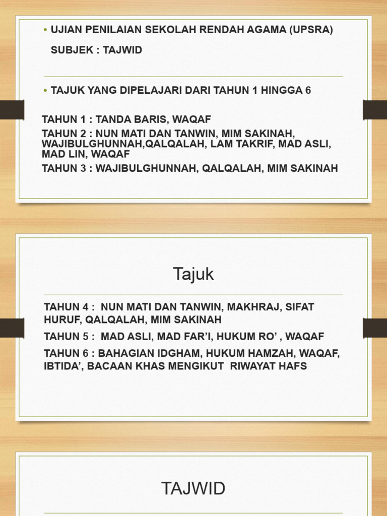 Tajwid Slide Baru | PDF