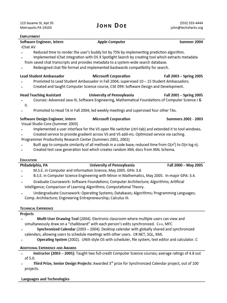 Resume_Template | PDF | Software | Computing