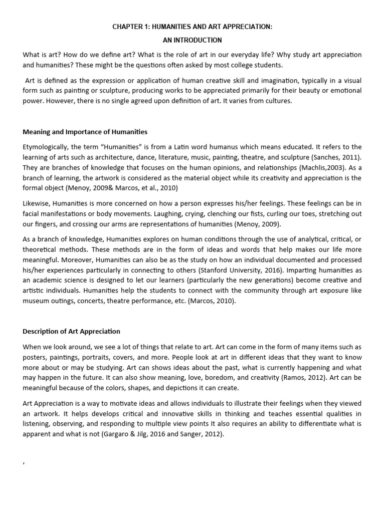 Art Appreciation | PDF