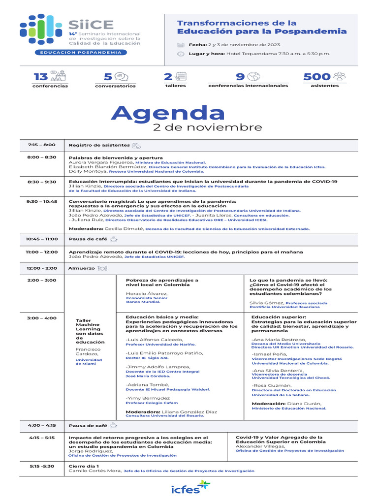 Agenda SiiCE | PDF | Maestros | Universidad