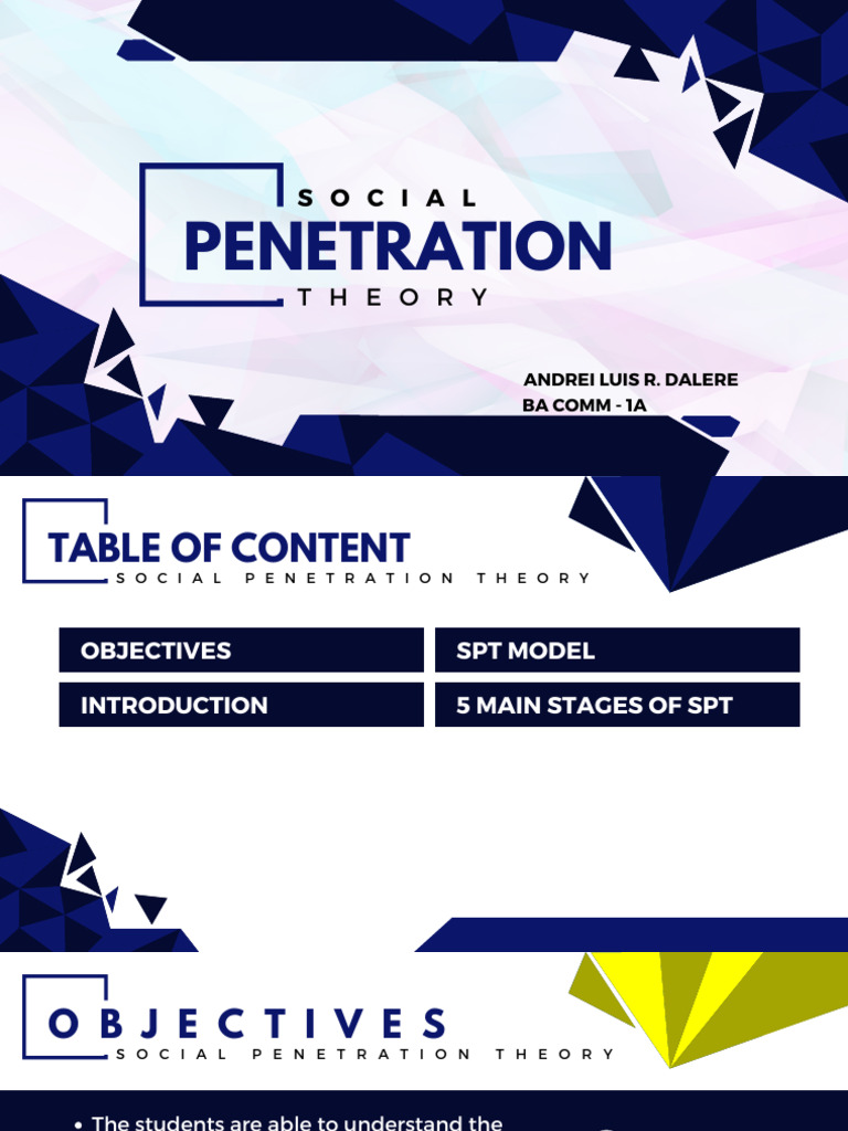 Social Penetration Theory | PDF | Communication | Social Psychology