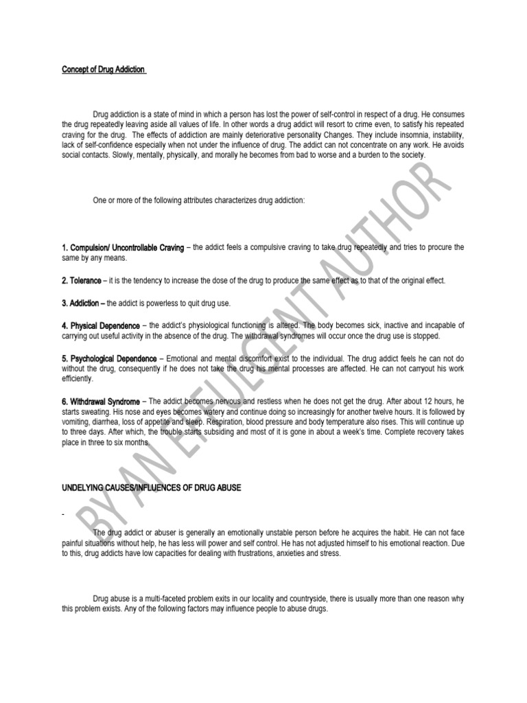 Cdi 7 Handoutss | PDF | Illegal Drug Trade | Substance Dependence