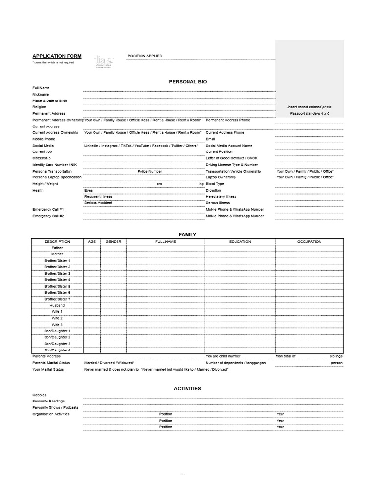 Application Form Liasidik - 230310 | PDF | Social Media | Popular Culture & Media Studies