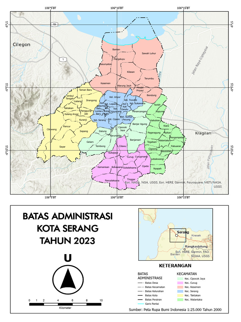 Latihan Layout Peta Serang | PDF