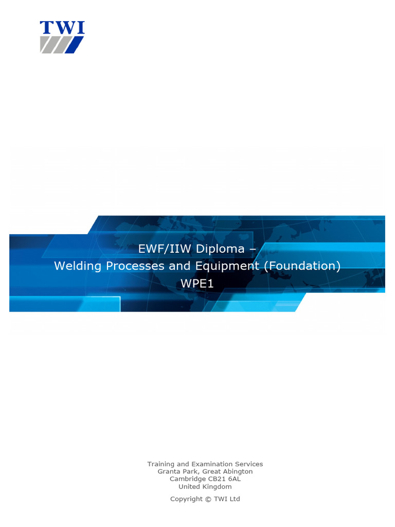 WPE1 Course Notes | PDF | Construction | Welding