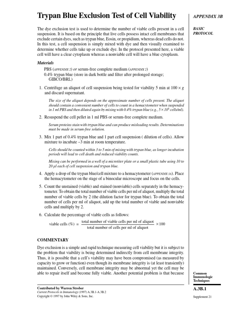 Strober 2001 | PDF | Staining | Cell (Biology)