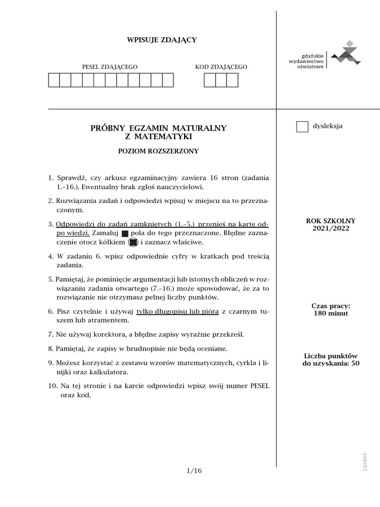 Arkusz Rozszerzony | PDF