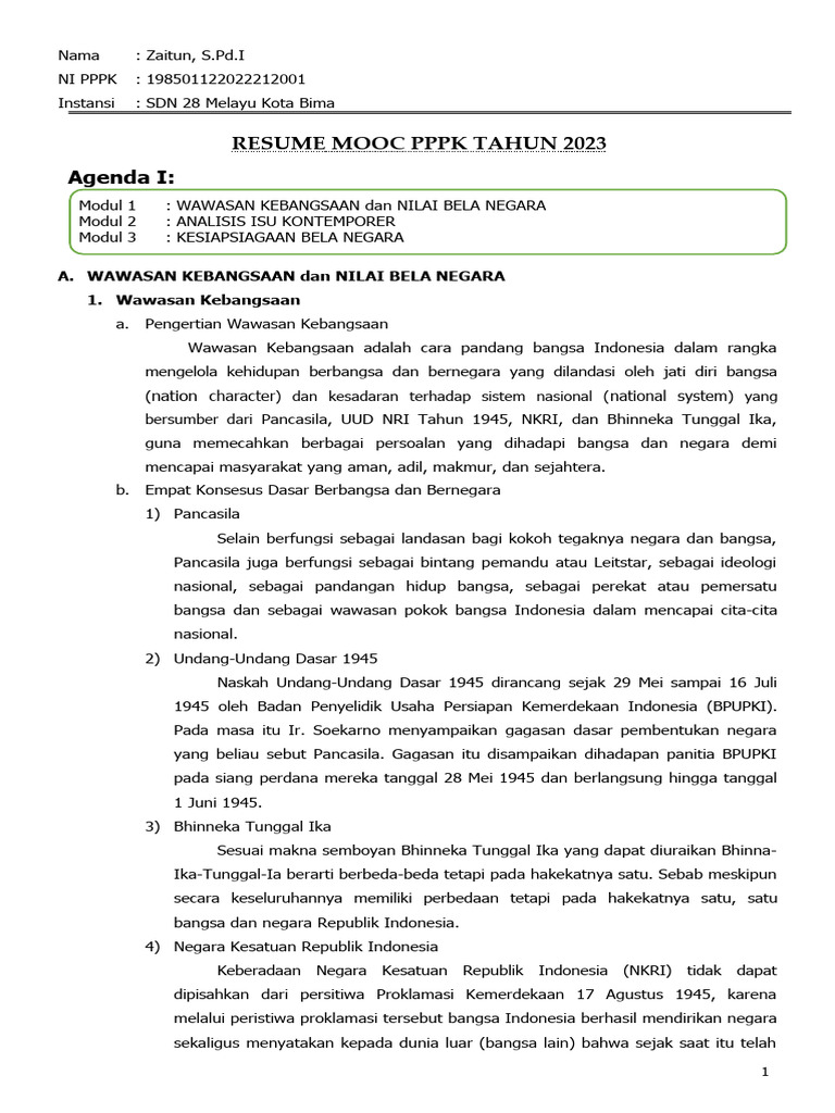 Resume Jurnal Mooc P3K | PDF