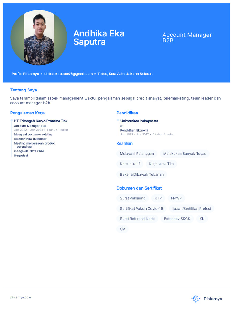 Portofolio Andhika Eka Saputra | PDF