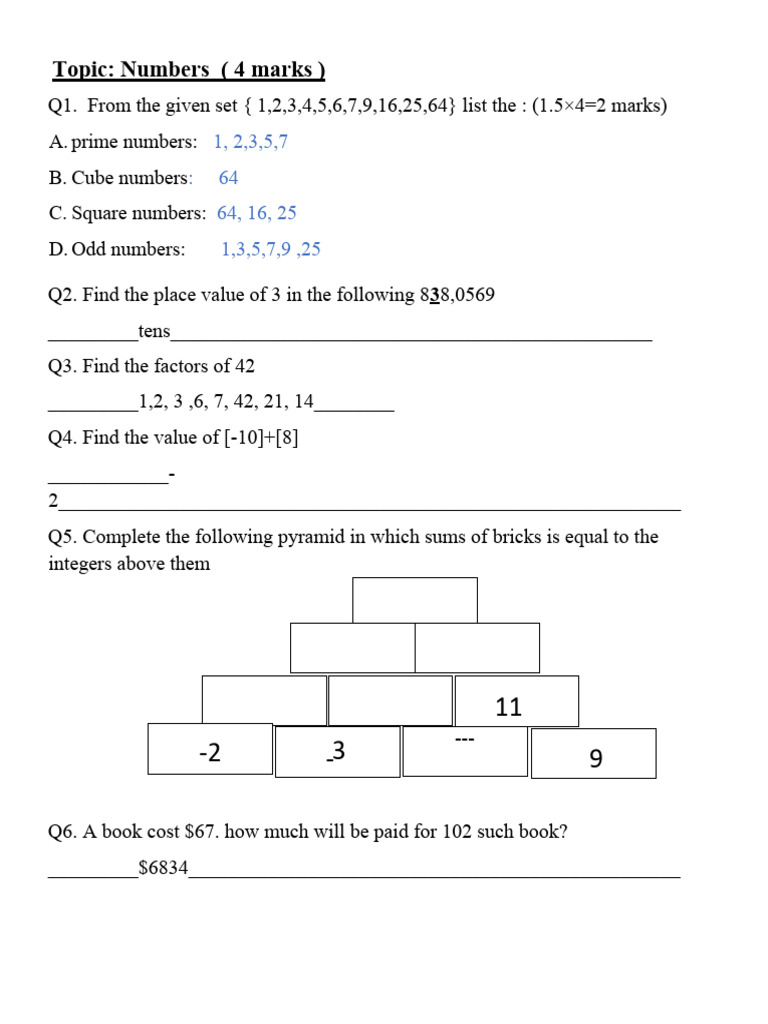Tiu Maths Exam Paper | PDF | Algebra | Arithmetic