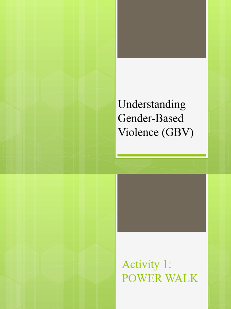 Intro To GBV | PDF | Domestic Violence | Violence