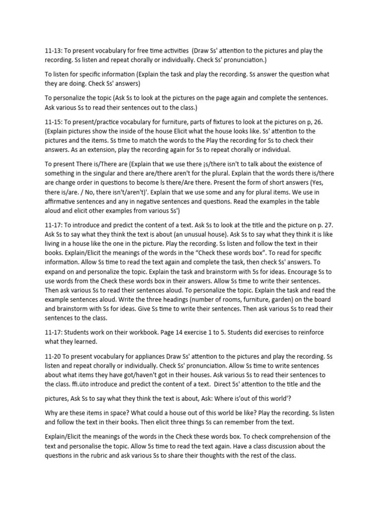 2nd term teacher journal | PDF | Plural | Vocabulary