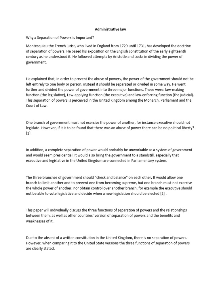 Jorvans Administrative Notes | PDF | Separation Of Powers | Constitution