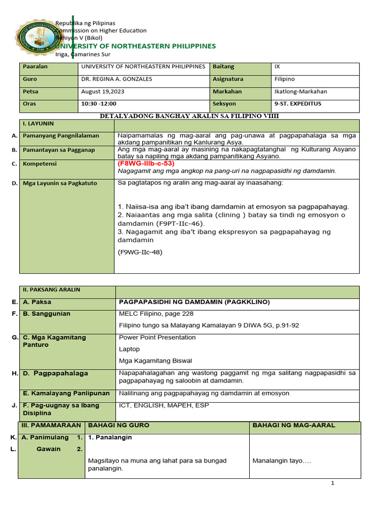Deped LP Pagkklino | PDF