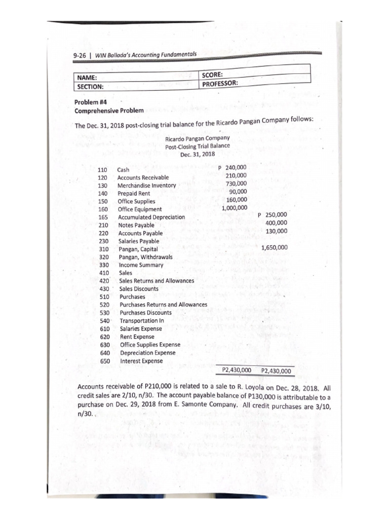 Balladas Accounting Fundamentals | PDF