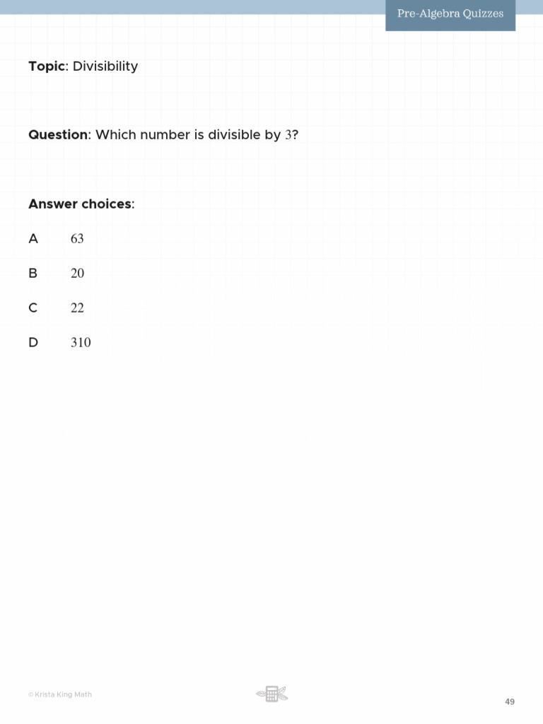 Divisibility | PDF | Mathematics | Arithmetic Divisibility | PDF | Mathematics | Arithmetic